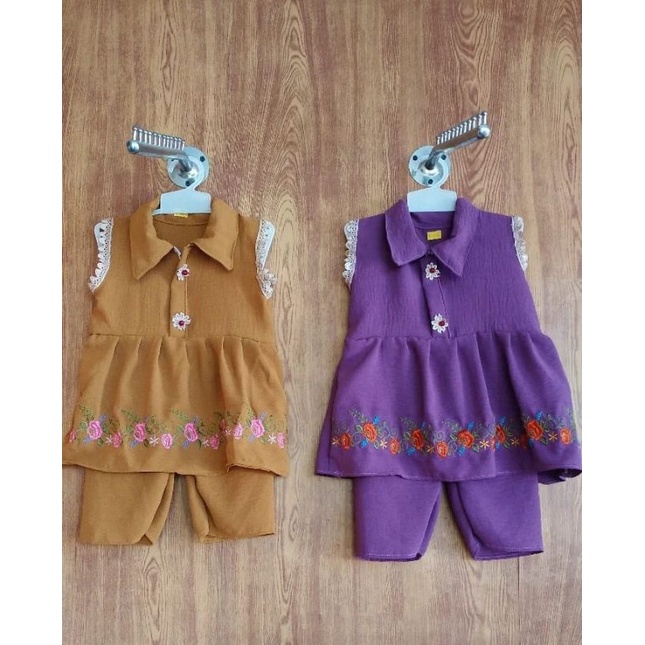 Jual Setcel Anak Krinkel Bordir Size 1 - 2 tahun. | Shopee Indonesia