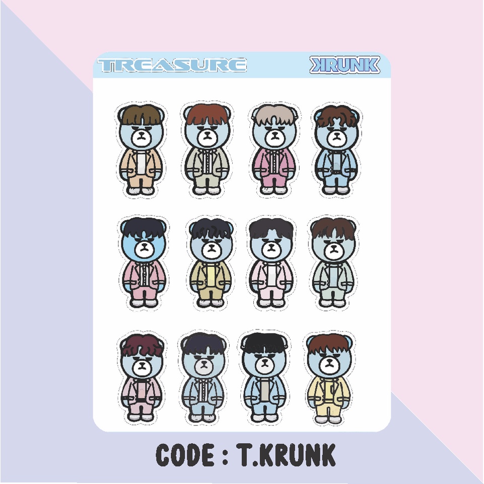 Jual STICKER TREASURE TRUZ CHILLY ROMY YOCHI MATETSU BONBON HIKUN LAWOO ...