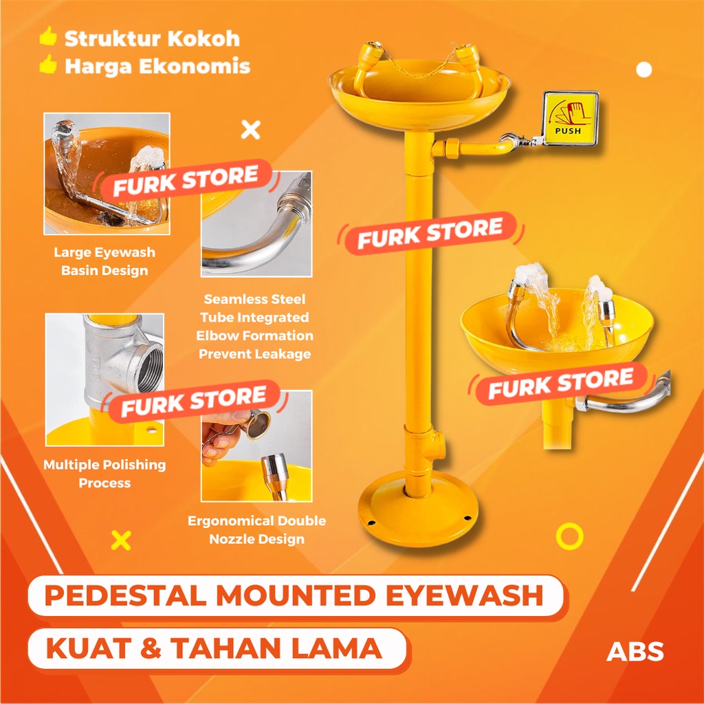 Jual ABS Safety Emergency Eyewash Stand Pedestal, Eyewash Standing ...