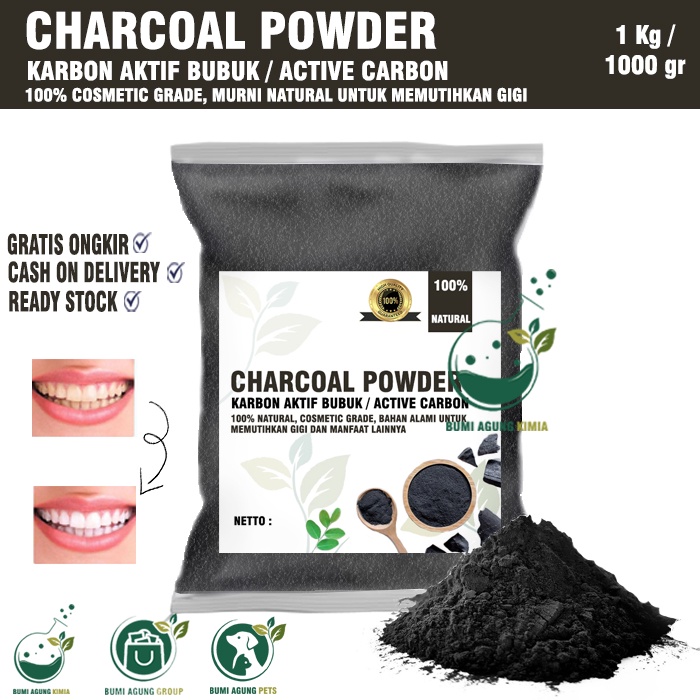 Jual Karbon Aktif Bubuk 1KG / Charcoal Powder Carbon Active 1 KG | Shopee Indonesia