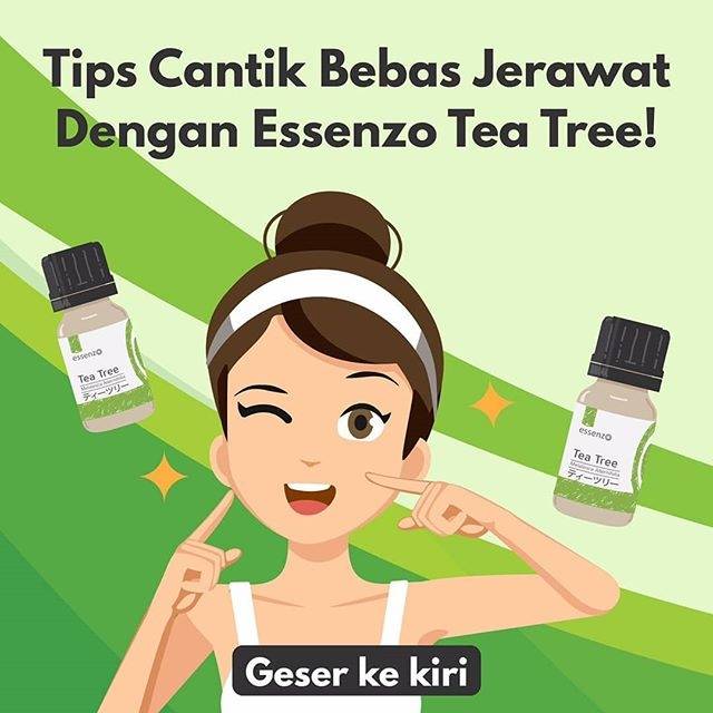 Jual Wajah MULUS ala Essential oil Tea Tree Essenzo 10 mL | Shopee Indonesia