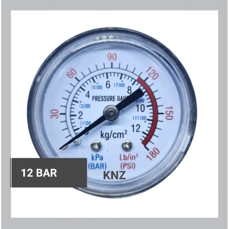 Jual MANOMETER COMPRESOR 12 BAR DRAT 1/8 BELAKANG | Shopee Indonesia