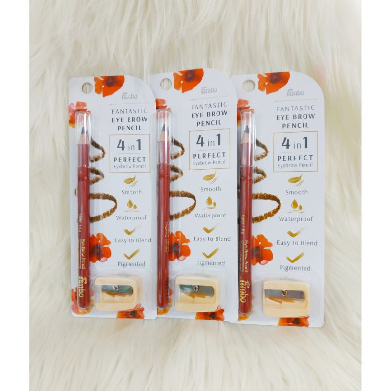 Jual Fanbo Fantastic Eye Brow Pencil Brown 4 in 1 ( Free Berbeda beda ...