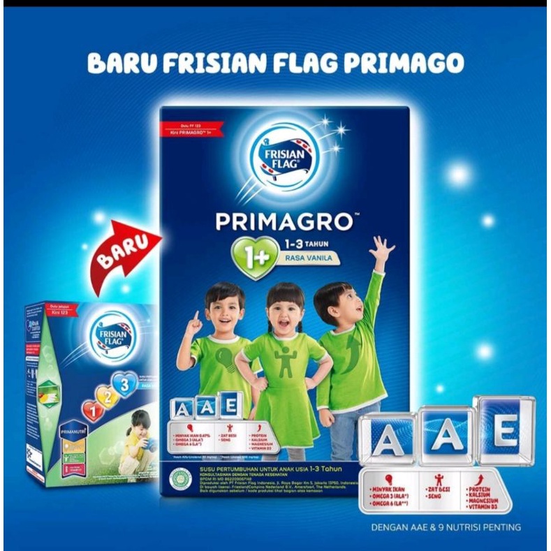 Jual Susu Balita Frisian Flag Primago/Susu bendera Primago 1+ 120g All ...