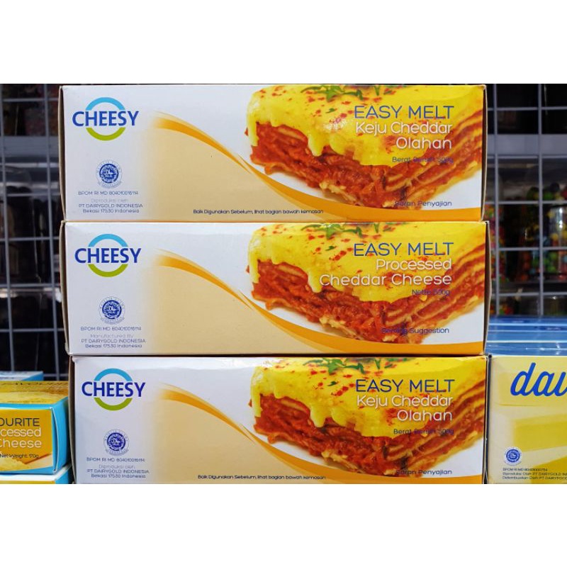 Jual KEJU CHEESY EASY MELT 480GR Processed Cheddar Cheese | Shopee ...