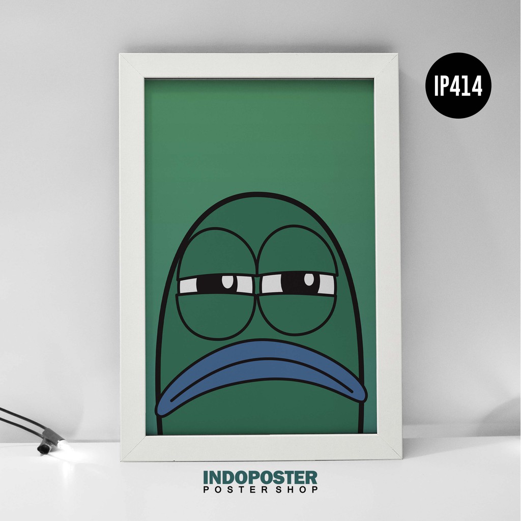 Jual Poster Spongebob Mad Green Fish A2 60x40cm | Shopee Indonesia