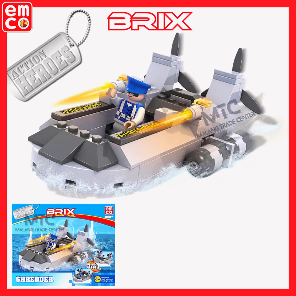 Jual Mainan Balok Lego Bricks Emco Brix Action Heroes Mobil Polisi ...