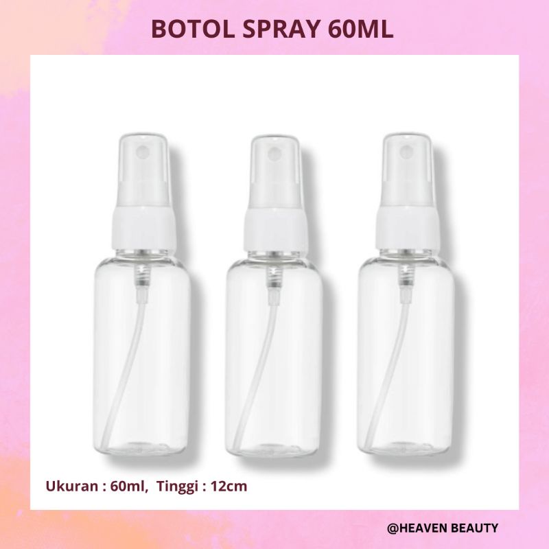 Jual Botol SPRAY PET Clear / Botol Spray Transparan 60ml / Botol Spray ...