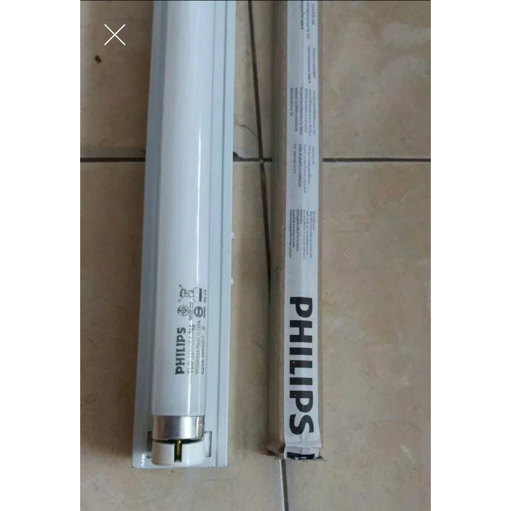 Jual LAMPU TL PHILIPS 18 WATT SIMBAT SET/ TL NEON 18W/ LAMPU PANJANG SET | Shopee Indonesia