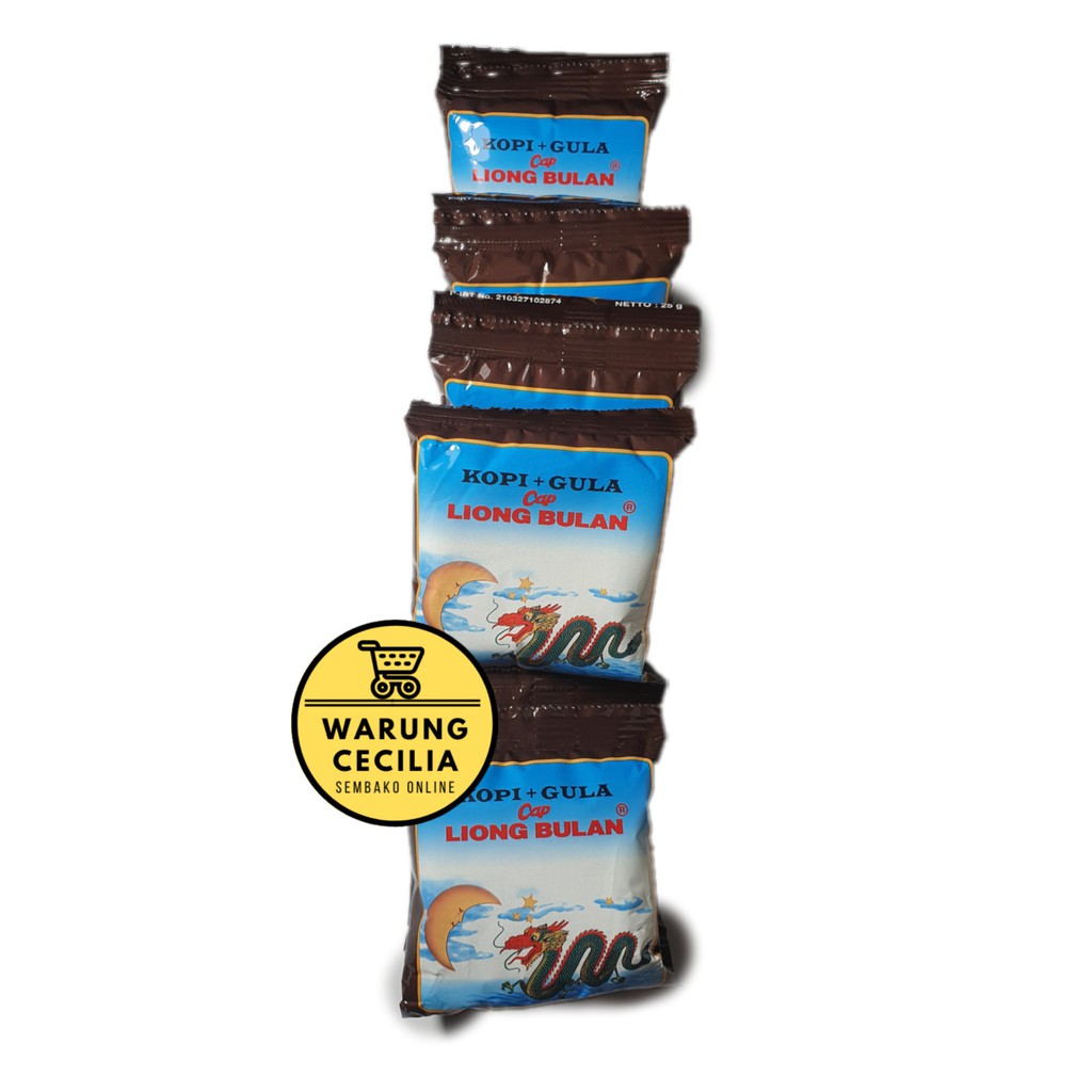 Jual Kopi Liong Bulan Gula - Kopi Instan (1 renceng = 10 pcs) | Shopee ...