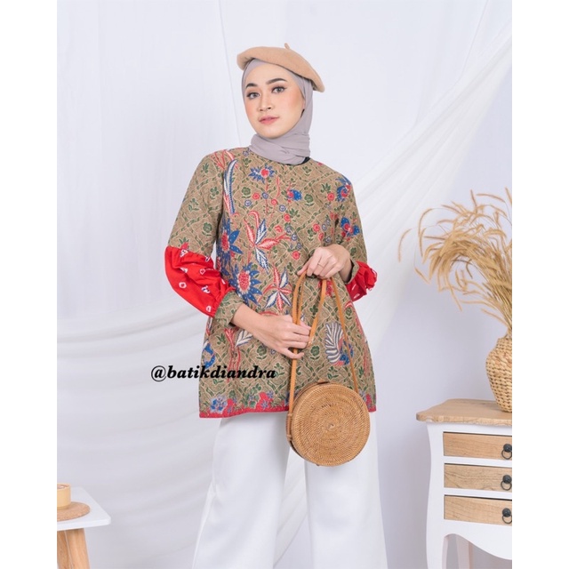 Jual Batik Blouse Atasan Wanita Kekinian Baju Kerja Modern Couple by ...
