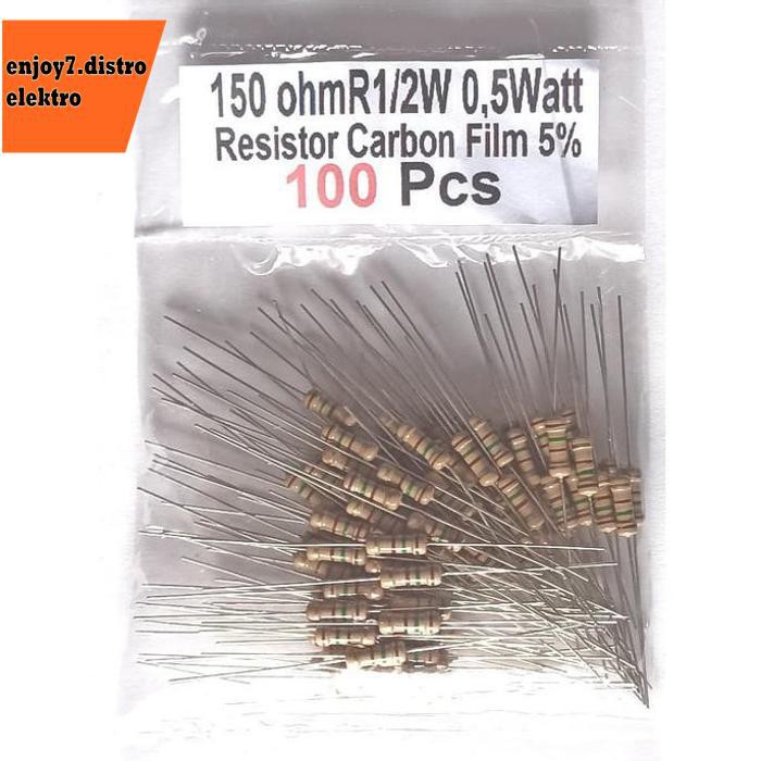 Jual Resistor 0,50 1/2 W 150ohm 150R Bishele88 (100pcs) Dijamin | Shopee Indonesia