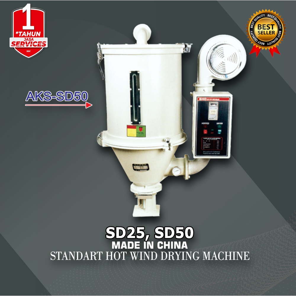 Jual Mesin Pengering Biji Plastik Electric Hopper Dryer 25 Kg 3 Kw AKS ...
