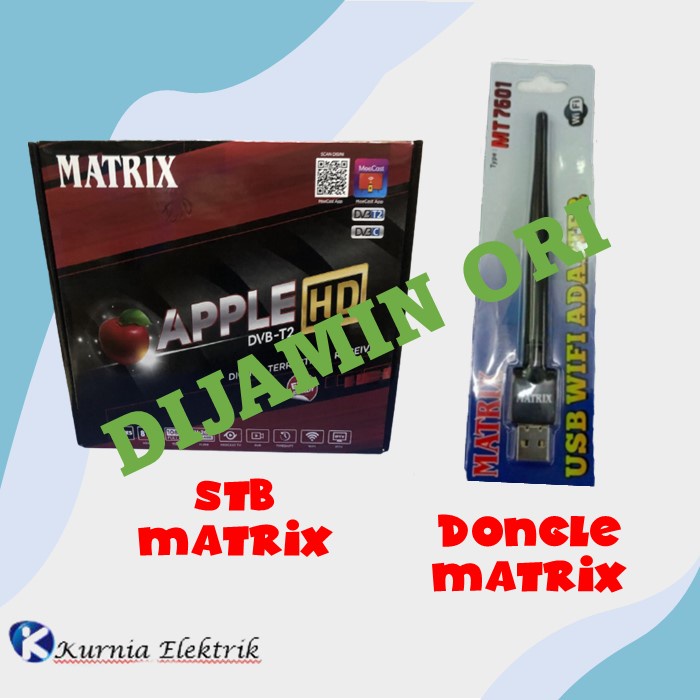 Jual SET TOP BOX STB TV DIGITAL DVBT2 MATRIX APPLE MERAH VARIAN DONGLE ...