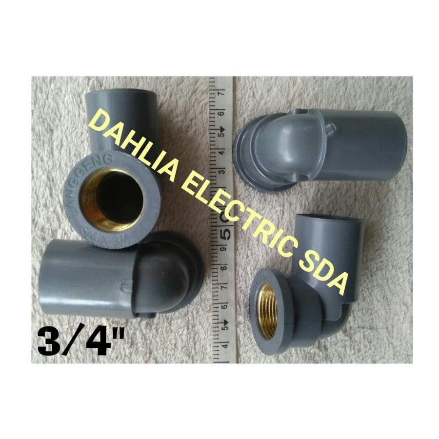 Jual KNEE PVC DRAT KUNINGAN 0.75" ( 3/4" ) | Shopee Indonesia