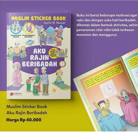 Jual Aku Rajin Beribadah Muslim Sticker Book | Shopee Indonesia