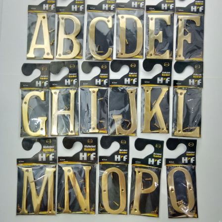 Jual [ variasi ] Huruf A - Z | Huruf Kuningan Untuk Nomor Rumah ...