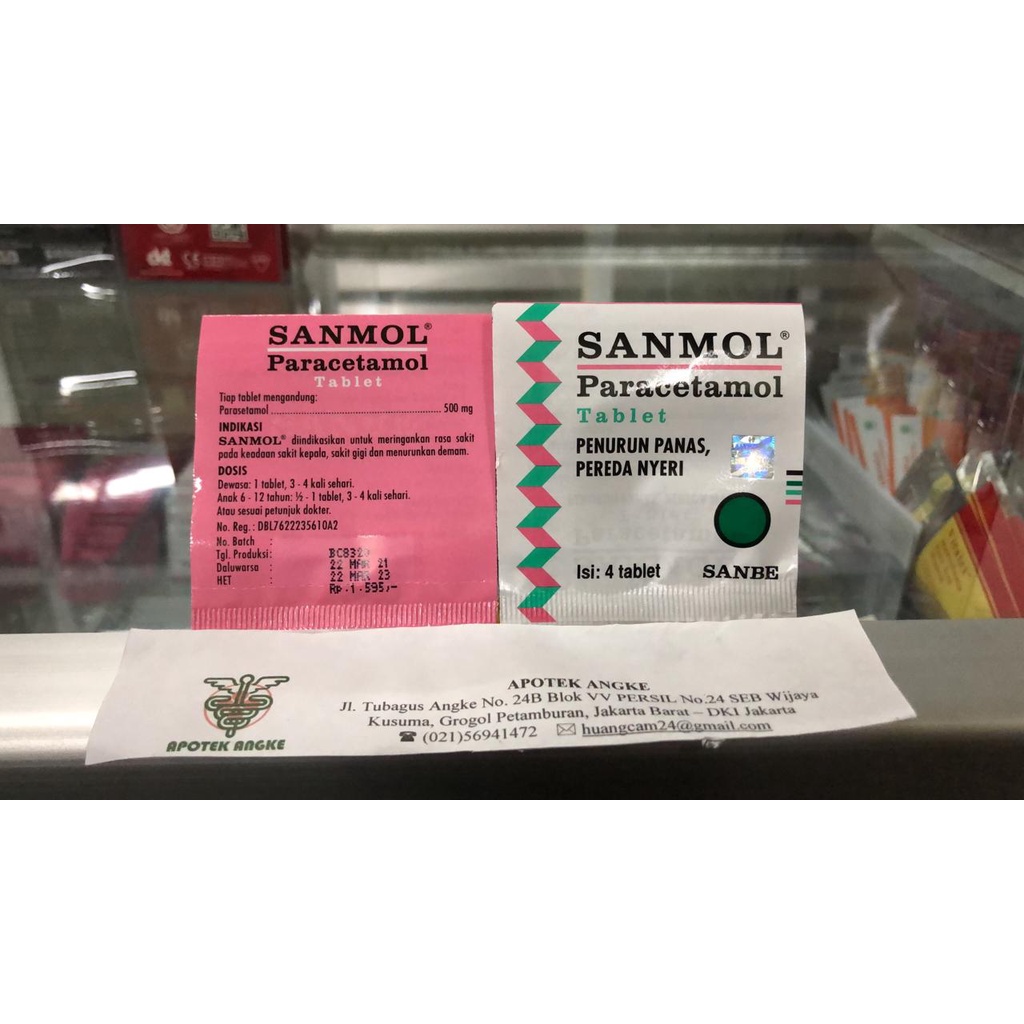 Jual SANMOL @4 TBALET PER STRIP | Shopee Indonesia