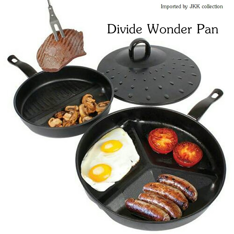 Jual Divide Wonder Pan Maker As Seen On TV 3 in 1 Set Teflon Panci ...