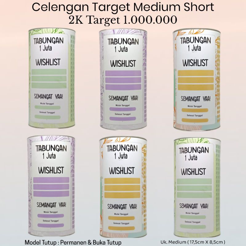 Jual CELENGAN TARGET 2K TARGET 1JT TABUNGAN TARGET VIRAL CELENGAN ...