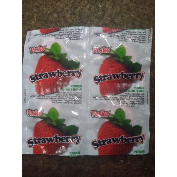 Jual Permen VOSKO 5 kaplet rasa susu permen vosko rasa stoberi permen ...