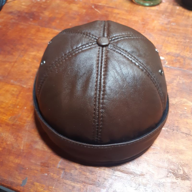 Jual Kopiah Bulat Peci Uas Kulit Asli Ukuran Kepala Dewasa | Shopee ...
