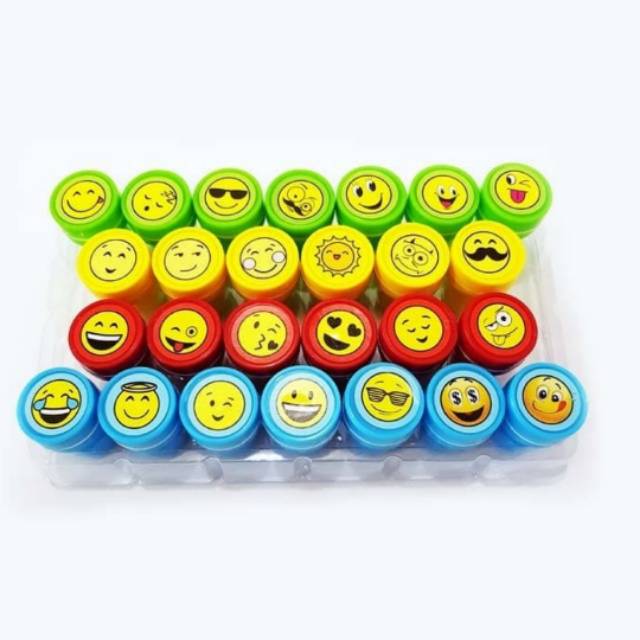Jual Set Cap Stempel Smile Smiley Stamp Emoticon Emoji Stamp Reward ...