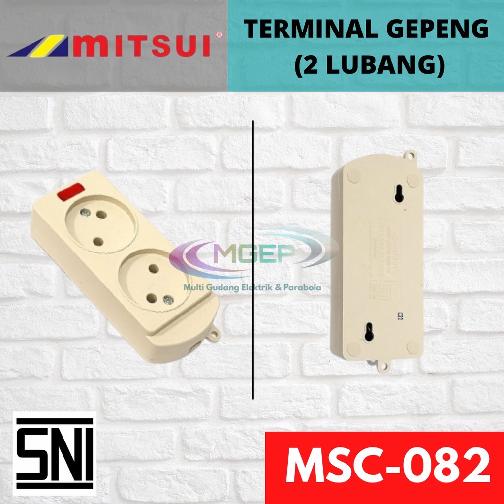Jual Stop Kontak Gepeng Mitsui 2 3 4 Lubang SNI indikator MSC 082083084 | Shopee Indonesia