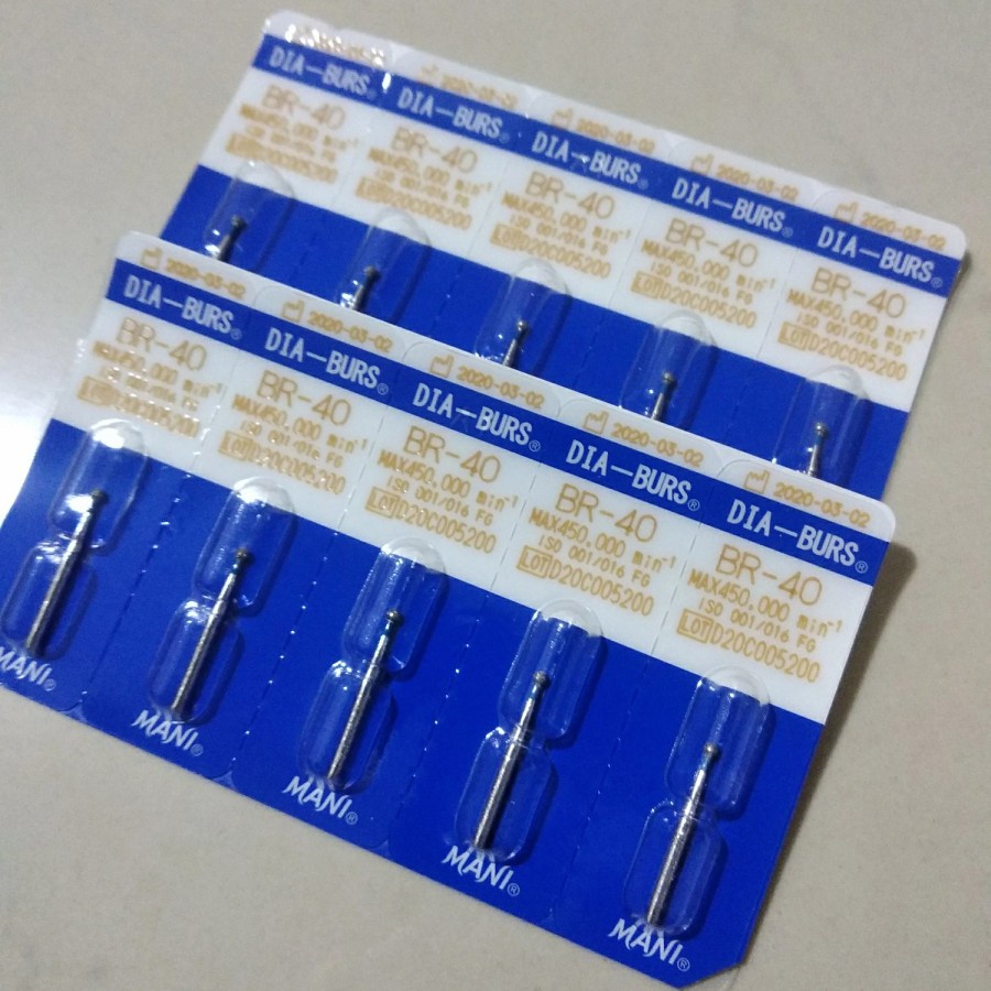 Jual DENTAL MANI DIA-BURS ORIGINAL JAPAN BR 40 BUR HIGHSPEED BULAT ...