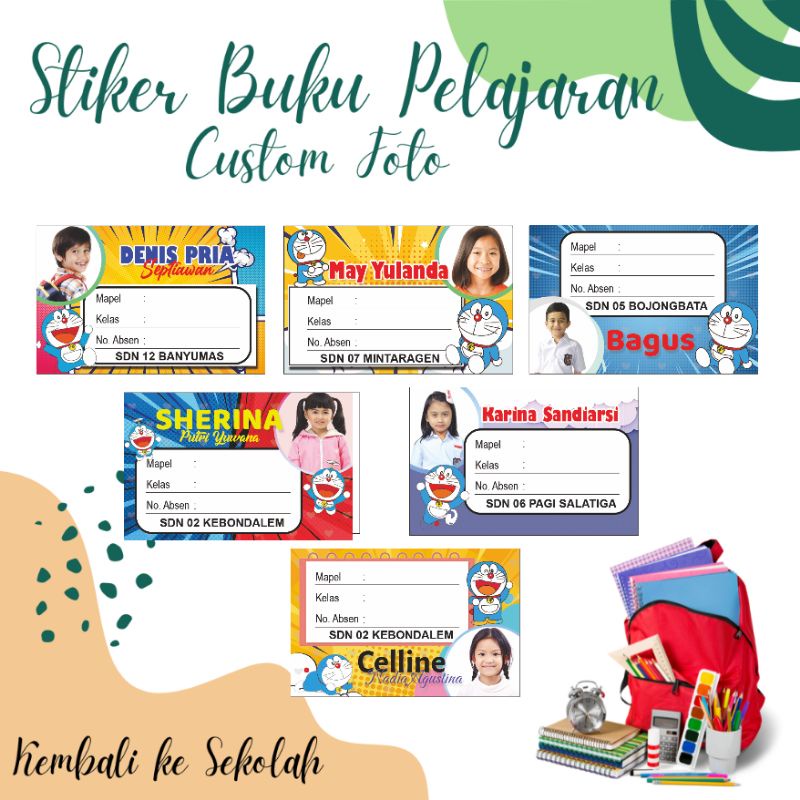Jual (25 pcs) Stiker Mata Pelajaran Stiker Mapel Custom Foto Label Buku ...
