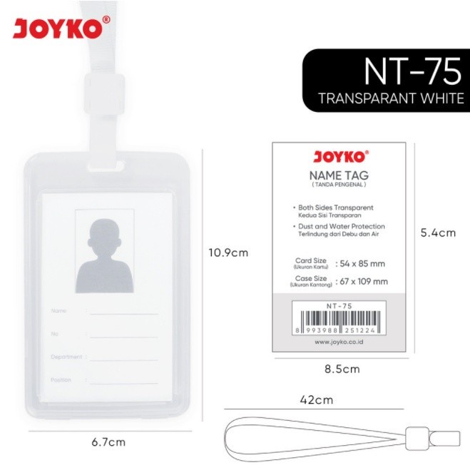 Jual Joyko Name Tag NT-75 JK Putih | Shopee Indonesia