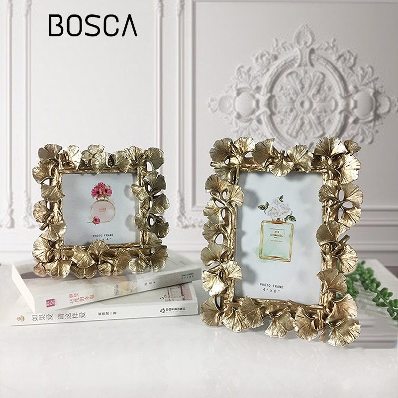 Jual Bosca Living - Frame Foto Ginkgo Gold / Photo Frame bunga Gold ...