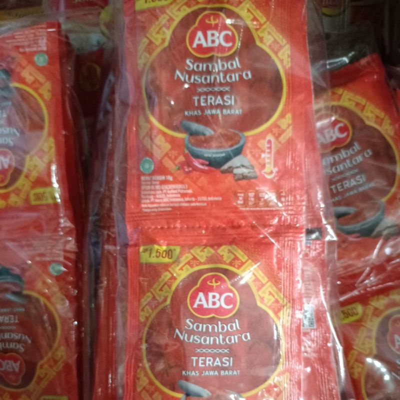 Jual Sambal Terasi ABC saset @18gr per pack (10bh) | Shopee Indonesia
