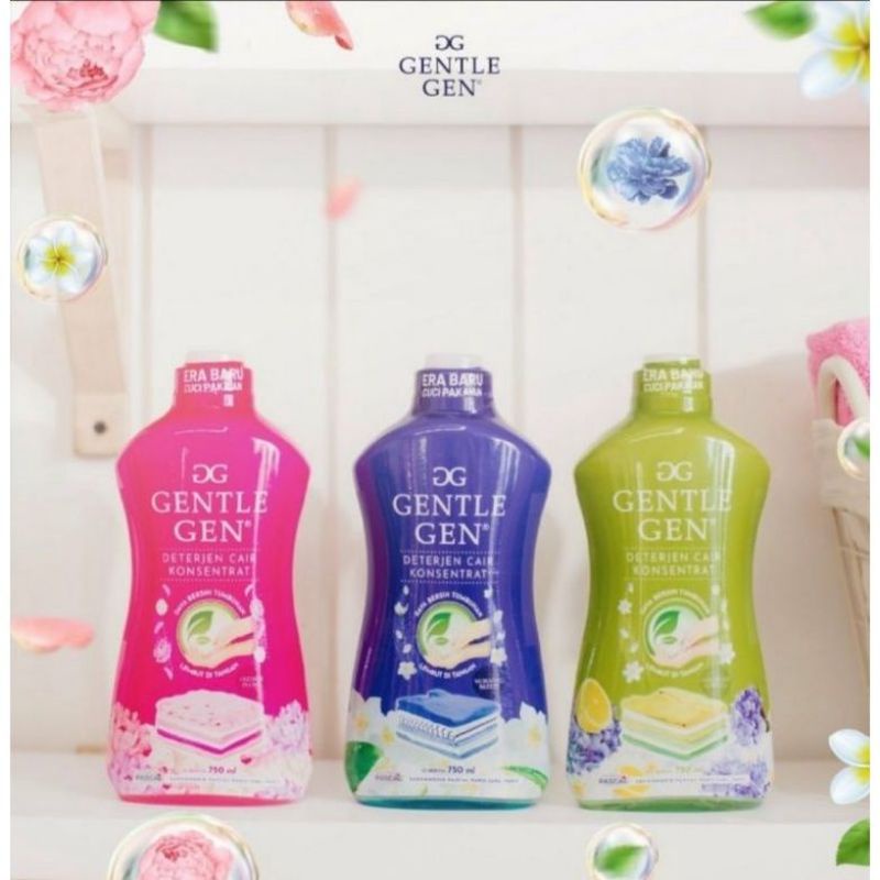 Jual Gentle Gen 750 ml Deterjen Cair Konsentrat / Sabun Cuci Baju Cair ...