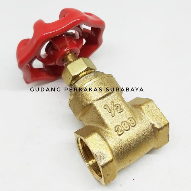 Jual Produk Terbaik] Stop Kran Gate Valve Kuningan Kran Pdam Murah 1/2 ...