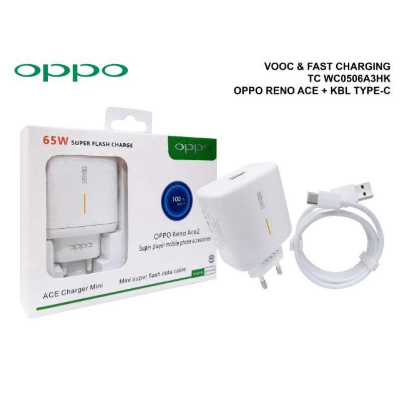 Jual CHARGER OPPO 65W TYPE C SUPERVOOC FAST CHARHING ORIGINAL TC OPPO 65W | Shopee Indonesia