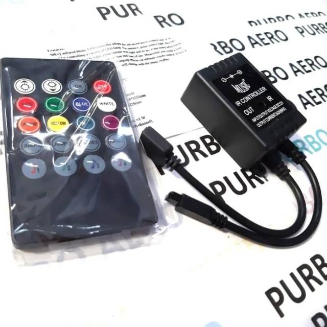 Jual Sensor Suara Sound Music Control Lampu LED Strip dengan Remote ...