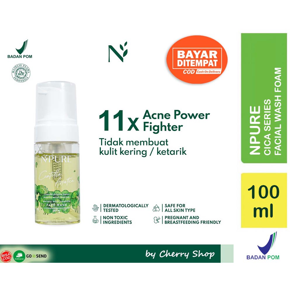 Jual [ACNE FACIAL FOAM | 100ML] [BPOM] NPURE Face Wash / FOAM CENTELLA ...