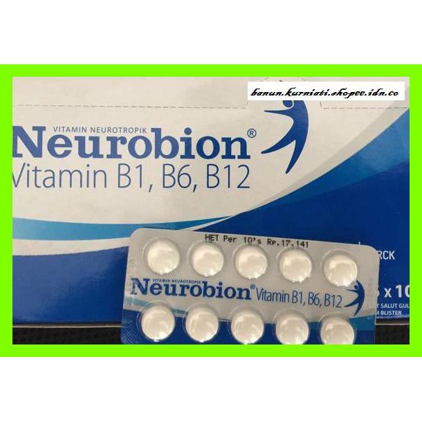 Jual VITAMIN-B- NEUROBION PUTIH STRIP ISI 10 VITAMIN B COMPLEX -TUBUH ...