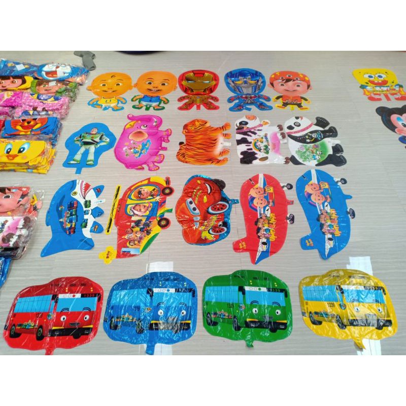 Jual GROSIR 50 BIJI Balon TIUP Foil RANDOM CAMPUR UPIN BOBOBOI GAJAH ...
