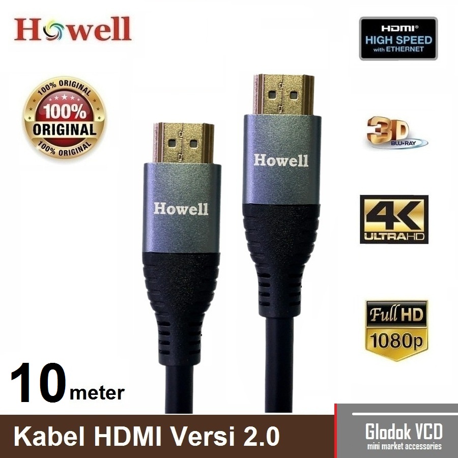Jual Howell Kabel hdmi 4K Versi 2.0 10M | Shopee Indonesia