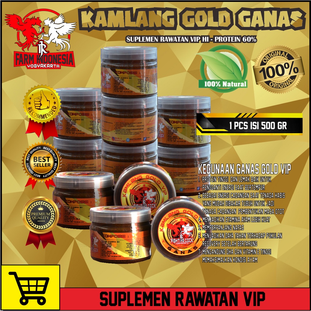 Jual KAMLANG AYAM VITAMIN AYAM SUPLEMEN AYAM VIP KAMLANG GANAS RJ FARM ...