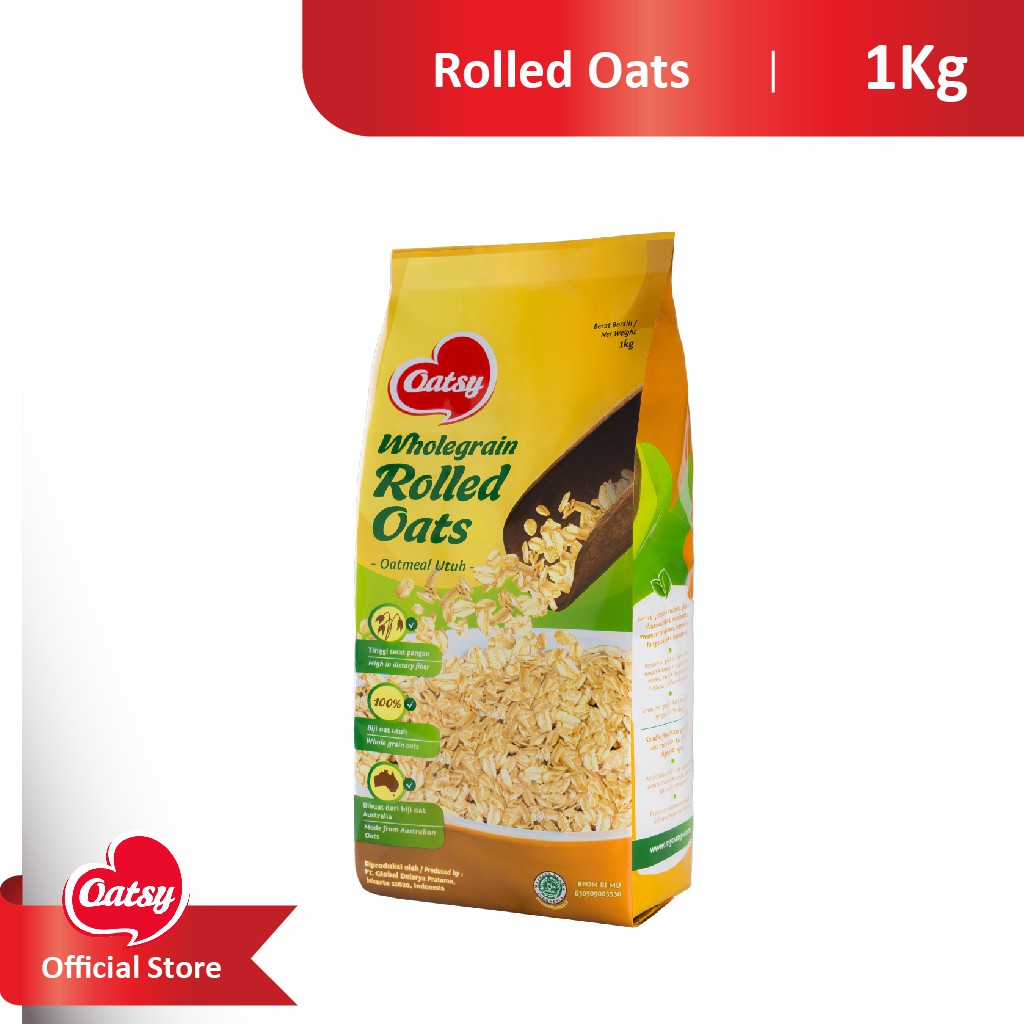 Jual OATSY Oatmeal Rolled Oats 1kg | Shopee Indonesia