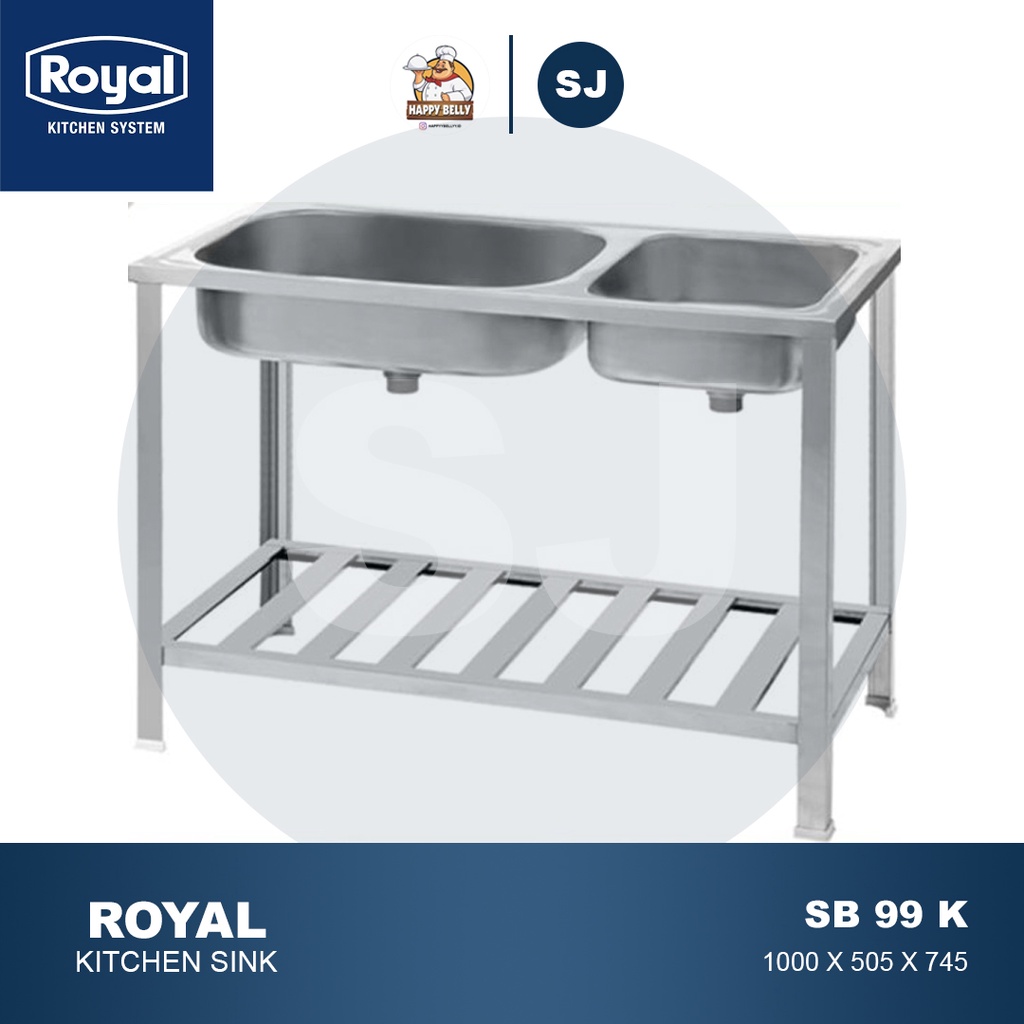 Jual bak cuci piring royal SB 99 K bowl kaki stainless kitchen sink dapur | Shopee Indonesia