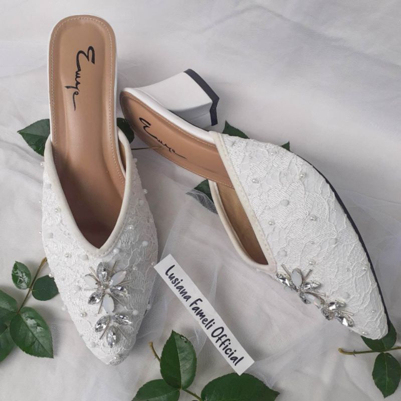 Jual GA_EUN | Sepatu heels Payet hak tahu shoes wedding lamaran wisuda ...
