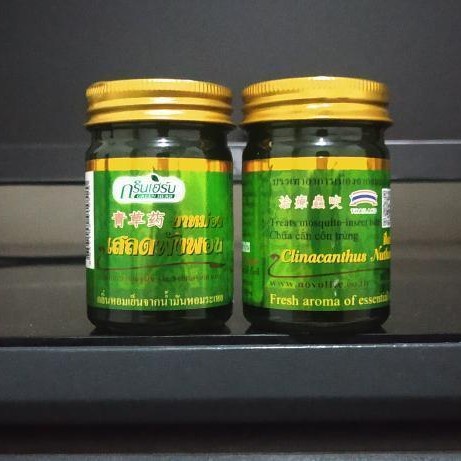 Jual GREEN HERB BALM HOP HEADED BARLERIA BALSEM THAILAND MINYAK ANGIN ...