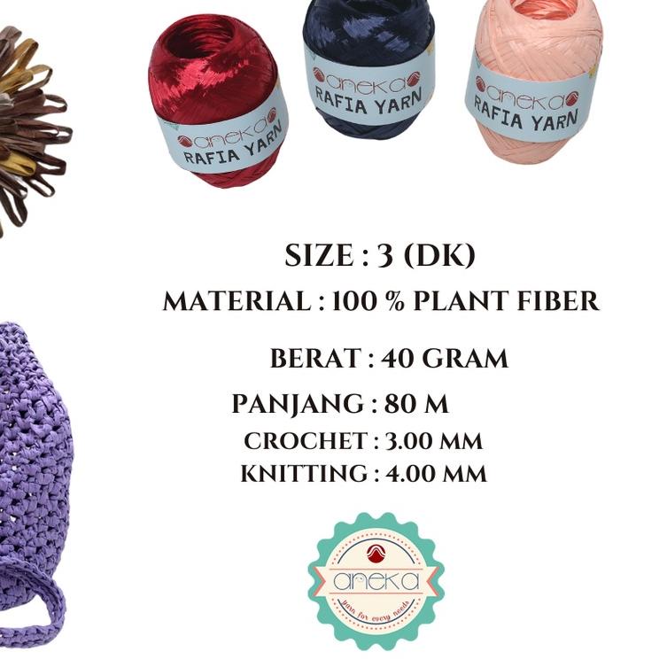 Jual KATALOG - Benang Rajut Rafia / Raffia Yarn | Shopee Indonesia