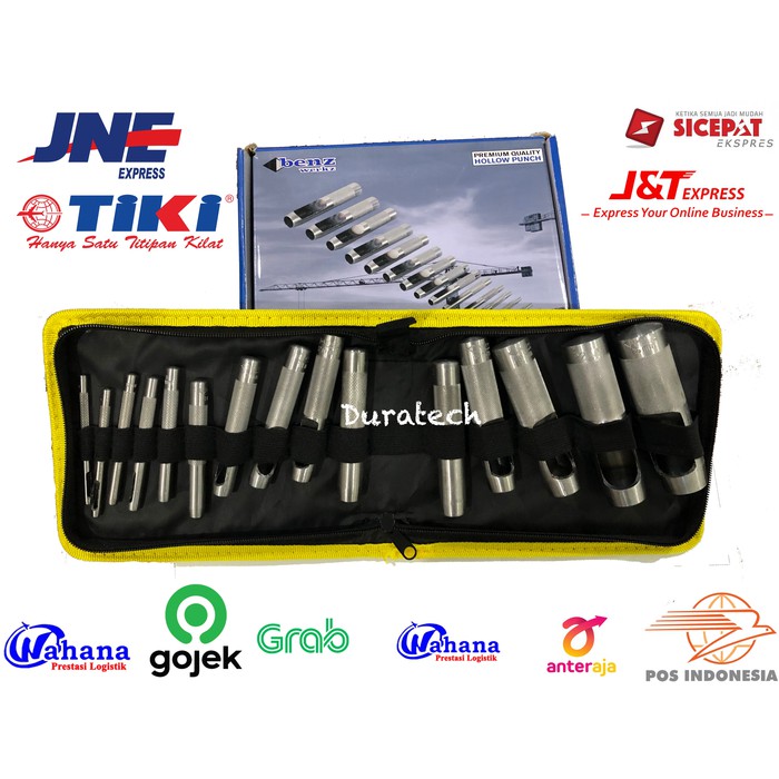 Jual Hollow Punch sets 15pcs / Betel Plong Set / Pembolong plat Benz ...