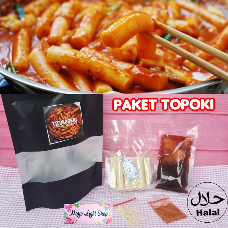 Jual paket topoki kue beras + saus gochujang tteok lengkap wijen bubuk ...