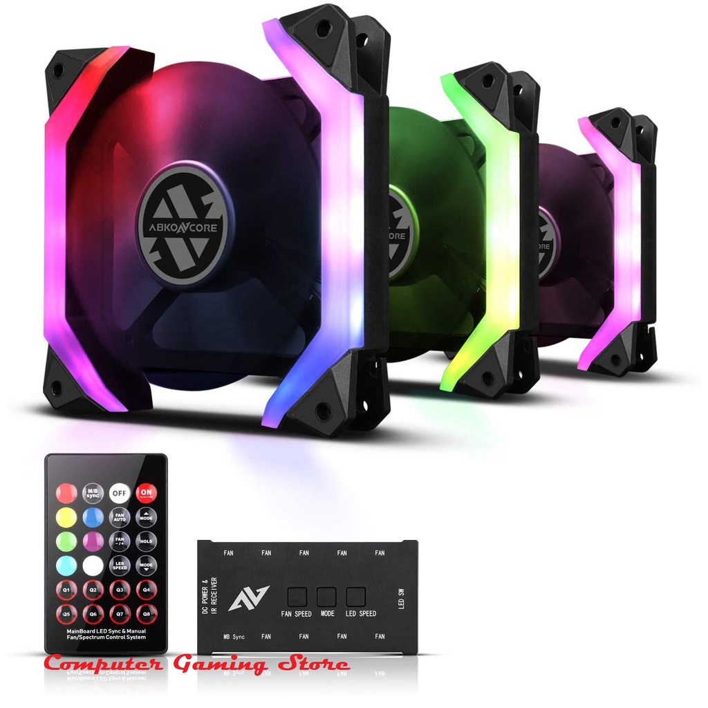 Jual ABKONCORE SP120 RGB Fans, 3 Pack 120mm Computer Fans | Shopee ...